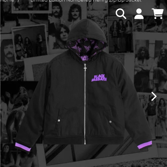 Bravado | Jackets & Coats | Black Sabbath Limited Edition Henry Zip Up ...